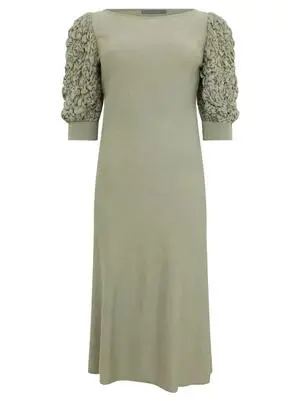 ALBERTA FERRETTI Alberta Ferretti Puff-Sleeve Midi Dress