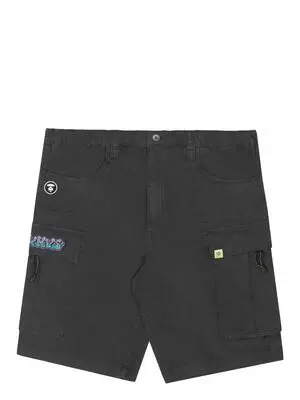 AAPE BY *A BATHING APE Moonface Woven Cargo Shorts - Grey
