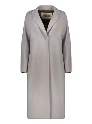 Herno Lapel-collar Button-up Coat - Grey