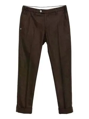 Jacob Cohen Wool Melange Trousers - Brown
