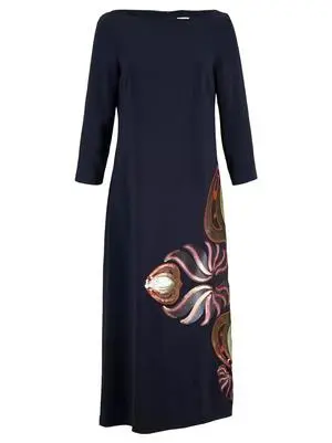 PAULA PAULA Sequin Embellished Embroidered Dress