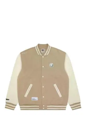 AAPE BY *A BATHING APE Moonface Patch Bomber Jacket - Neutrals