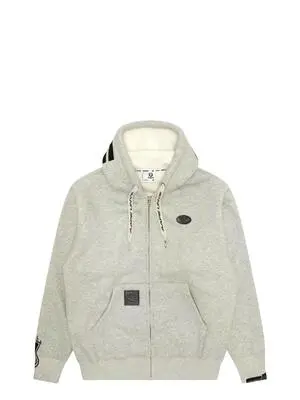 AAPE BY *A BATHING APE Moonface Logo-patch Hoodie - Grey