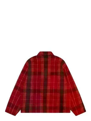 AAPE BY *A BATHING APE Check-pattern Overshirt - Red