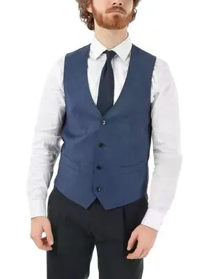 Corneliani Single-breasted Waistcoat - Blue
