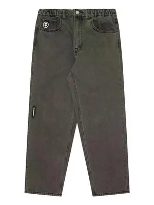 AAPE BY *A BATHING APE Relaxed Fit Jeans With Logo Detail - Grey
