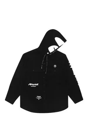 AAPE BY *A BATHING APE Moonface Hooded Shirt - Black
