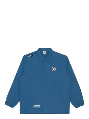 AAPE BY *A BATHING APE Moonface Logo-print Coach Jacket Blue