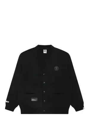 AAPE BY *A BATHING APE Moonface Patch Cardigan - Black