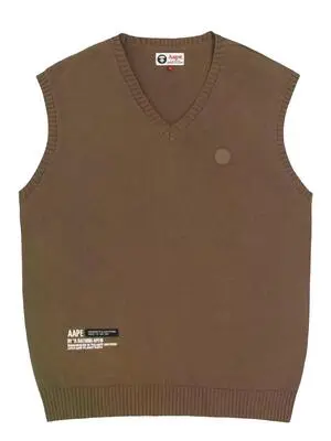 AAPE BY *A BATHING APE Moonface Logo Patch Vest - Neutrals
