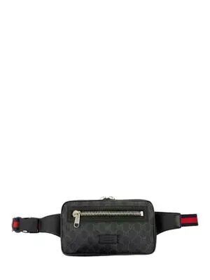 Gucci Gg Supreme Web Night Courier Belt Bag - Black