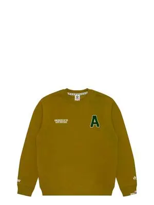 AAPE BY *A BATHING APE Logo Print Crew Neck Sweatshirt - Green