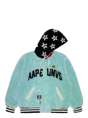 AAPE BY *A BATHING APE Moonface Hooded Bomber Jacket - Blue