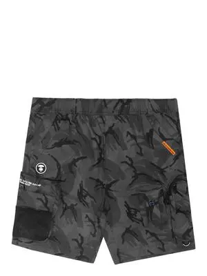 AAPE BY *A BATHING APE Moonface Patch Cargo Shorts - Grey