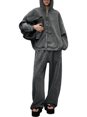ALEXANDER WANG Alexander Wang Mid-Rise Sweatpants With All-Over Hotfix Embellishment