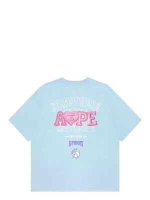AAPE BY *A BATHING APE Rabbit-embroidered T-shirt - Blue