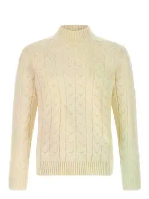 ZANONE Braided-knit Mock-neck Sweater - Neutrals