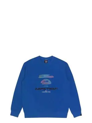 AAPE BY *A BATHING APE Moonface Gradient Graphic Sweatshirt - Blue