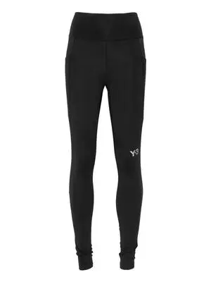 Y3 Logo-print Leggings - Black