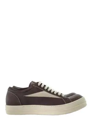 Rick Owens Rick Owens Lace-Up Leather Sneakers Brown