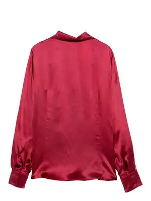 CARINE GILSON Silk Balloon-sleeve Shirt
