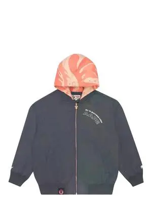 AAPE BY *A BATHING APE Panelled Logo Jacket - Grey