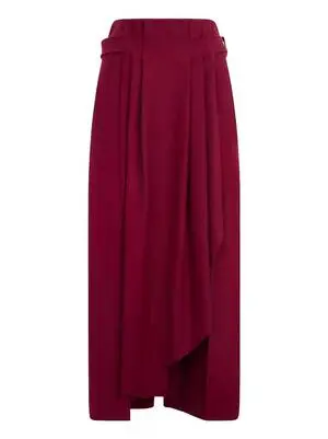 Alberta Ferretti Belted Maxi Skirt - Red