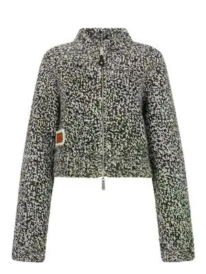 Dsquared2 Reversible Mouliné Zipped Knit Cardigan - Black