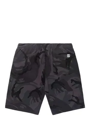 AAPE BY *A BATHING APE Moonface Camouflage-print Shorts - Black