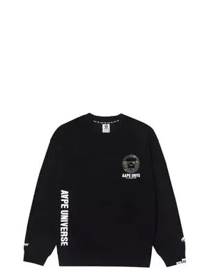 AAPE BY *A BATHING APE Moonface Graphic Sweatshirt - Black