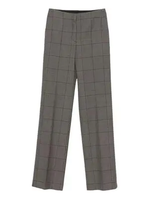 MUGLER Check Pattern Trousers - Grey
