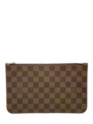 LOUIS VUITTON Damier Ebene Neverfull Mm Pouch - Brown