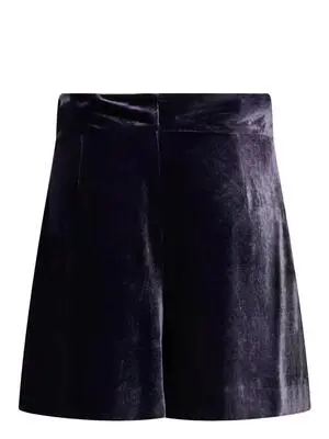 Alberta Ferretti Velvet Flared Shorts - Purple