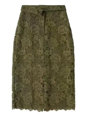SIMONE ROCHA Simone Rocha Peeling Floral Lace Midi Skirt