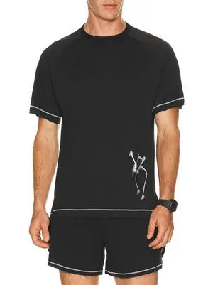 Y3 Graphic Print Jersey T-shirt - Black