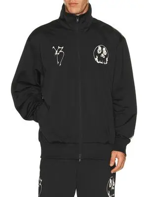 Y3 Graphic Nylon Track Jacket - Black