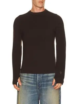 YARDSALE Yardsale Knit Baselayer Top Dark Chocolate