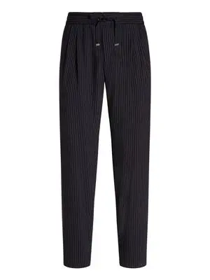 Dolce & Gabbana Pinstriped Wool Jogging Trousers - Multicolor
