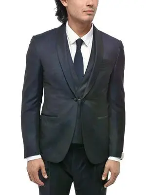 Corneliani Satin-trim Three-piece Suit - Blue
