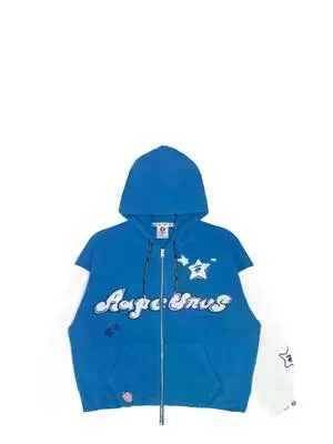 AAPE BY *A BATHING APE AAPE BY *A BATHING APE® Moonface Panelled Hoodie Blue