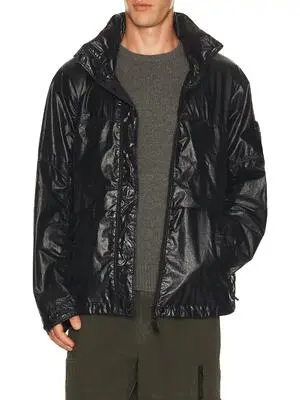 Stone Island Lightweight Crinkle Ripstop Pocket Jacket - Black