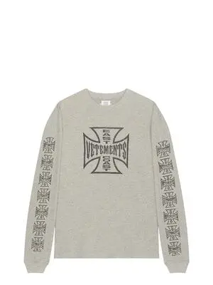 VETEMENTS Big Biker Cross Waffle Longsleeve