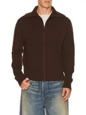 ENTIRE STUDIOS Knit Zip Up Jacket - Hickory
