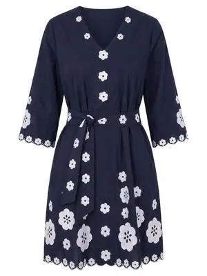 Adrift Clothing Sacha Shift Dress - Blue