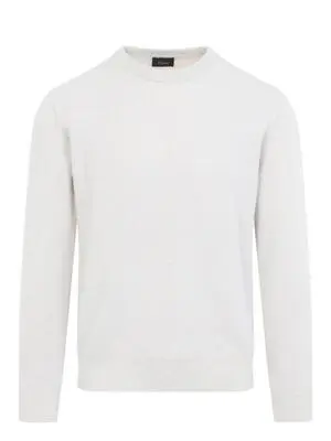 Brioni Beige White Cashmere Pullover - Multicolor