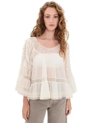 Free People She's A Romantic Top - Ivory