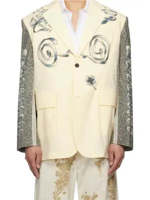 JEAN PAUL GAULTIER Multi-tattoo Blazer - White