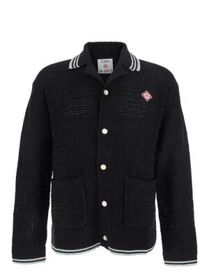 CASABLANCA Casablanca Buttoned Ribbed Knit Cardigan