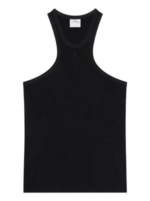 COURREGES Sleeveless Ac Logo Top - Black