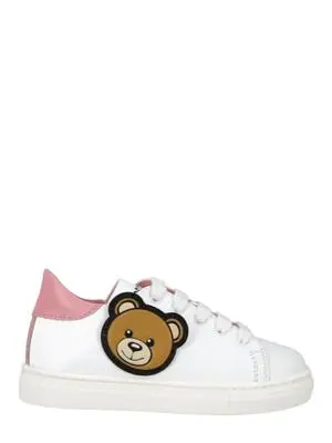 Moschino Teddy Bear Pattern Lace Up Sneakers - White